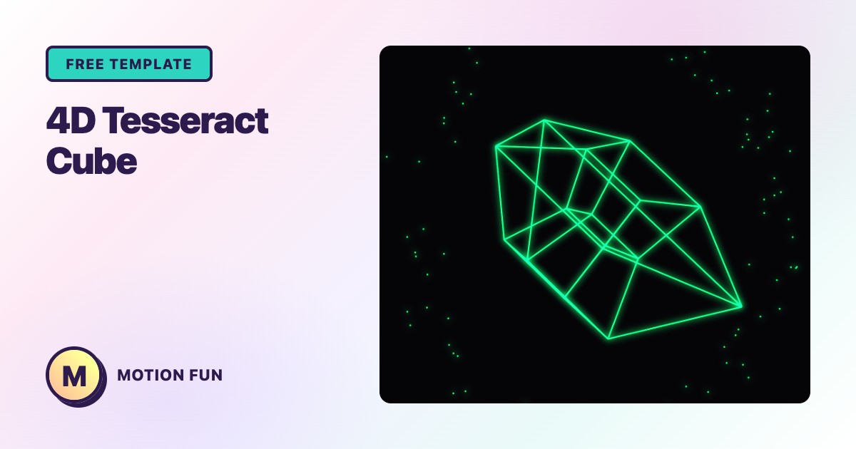 4D Tesseract Cube – Free Motion Graphics Template | Motion Fun