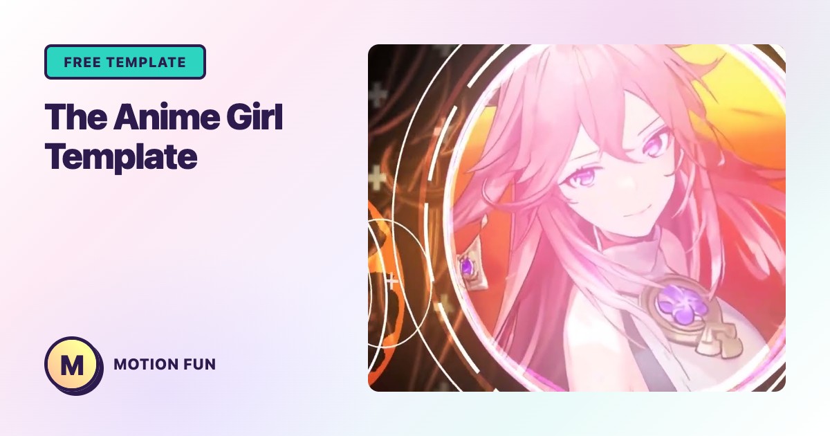The Anime Girl Template – Free Audio Visualizers Template | Motion Fun